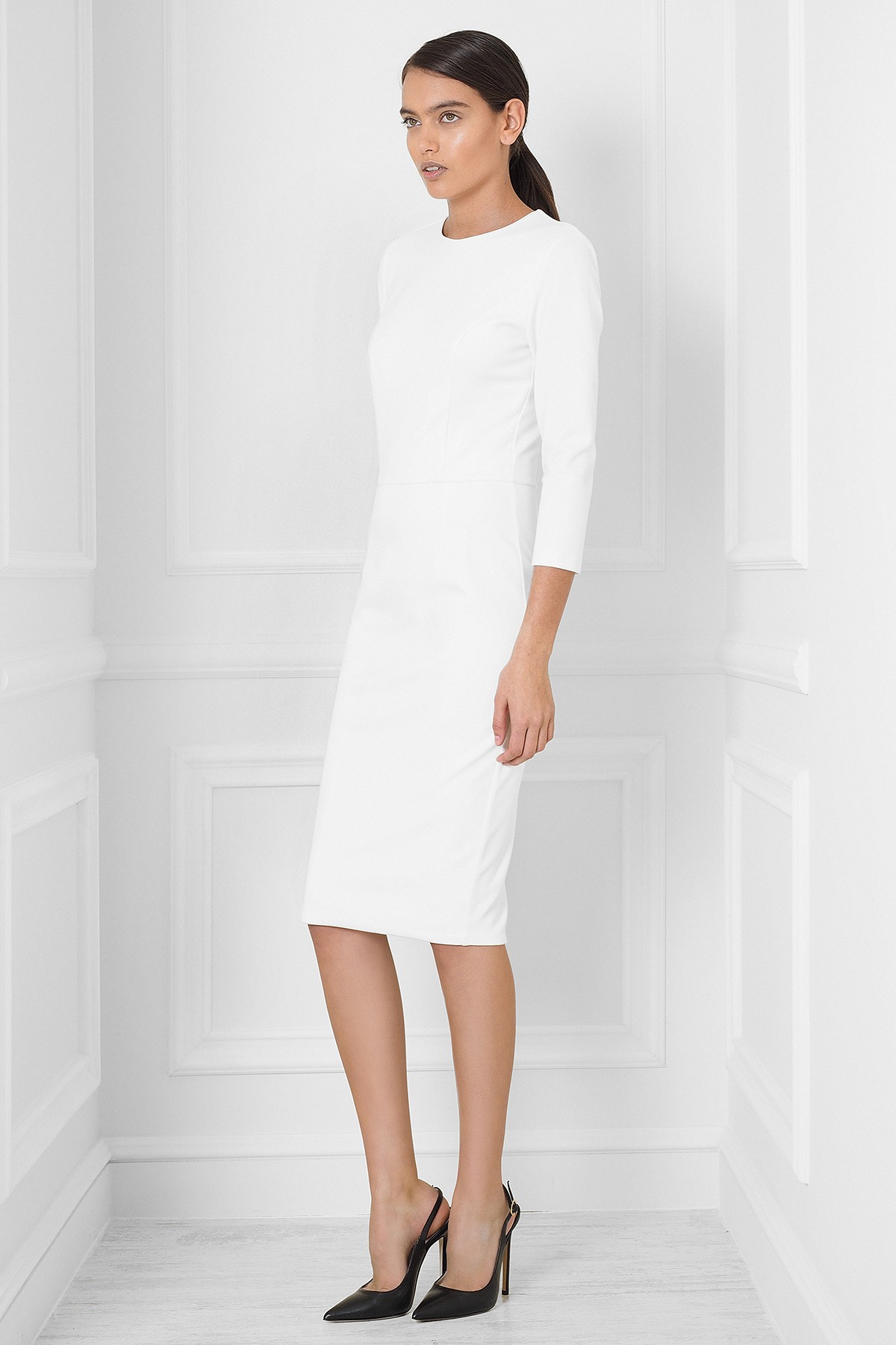 ROCHIE ALBA CU MANECI LUNGI SI DETALII DIN MATASE - STYLAND