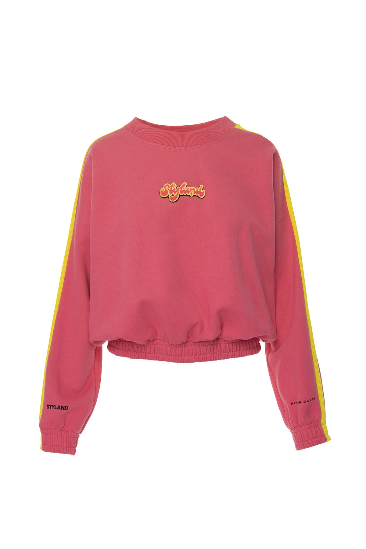 FLUO PINK SWEATSHIRT ORGANIC COTTON - STYLAND